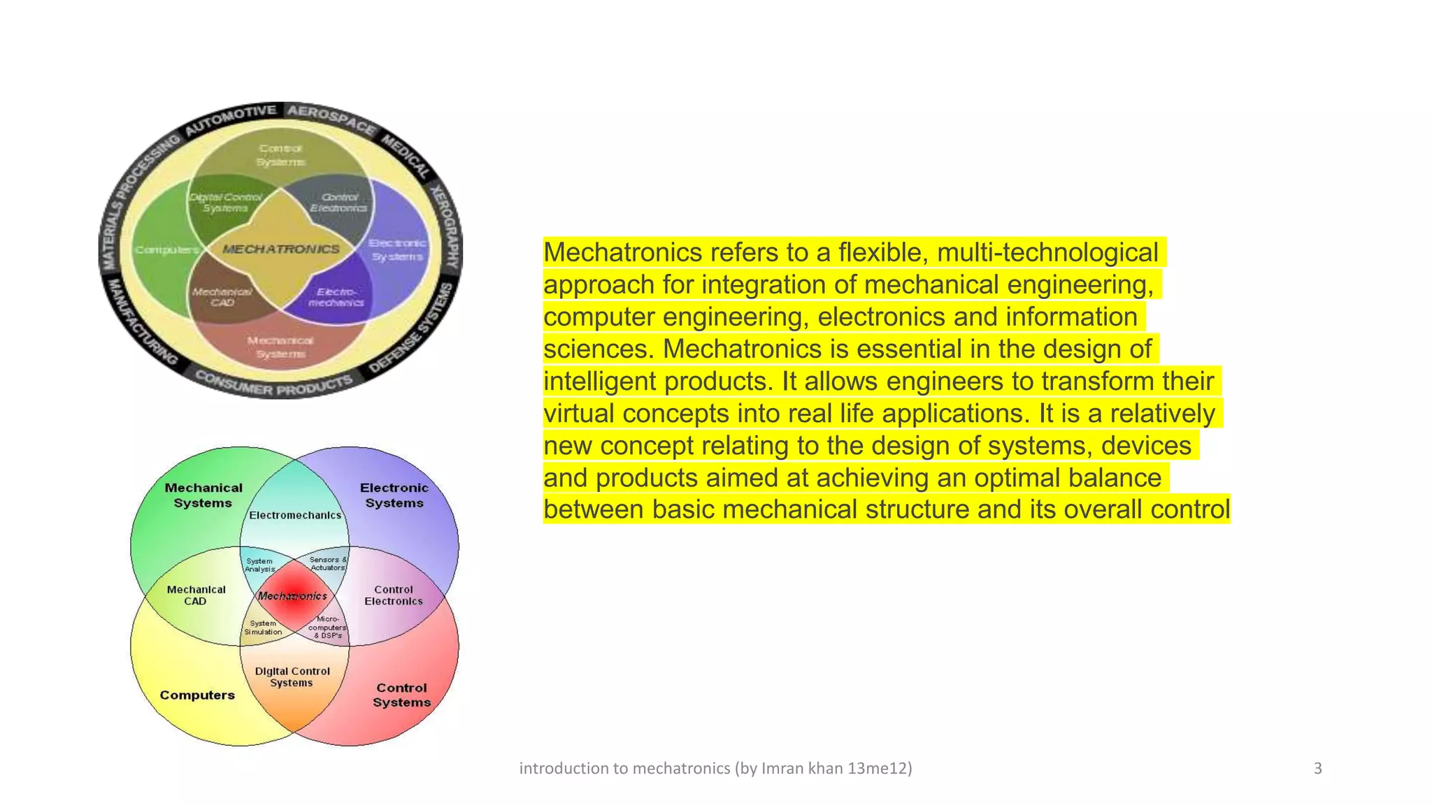 introduction to mechatronics | PPT
