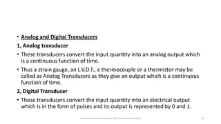 introduction to mechatronics | PPT