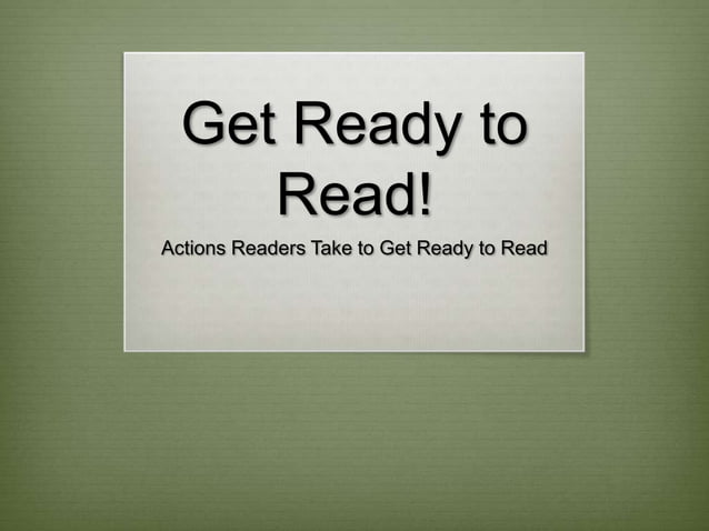 Before reading strategies | PPT