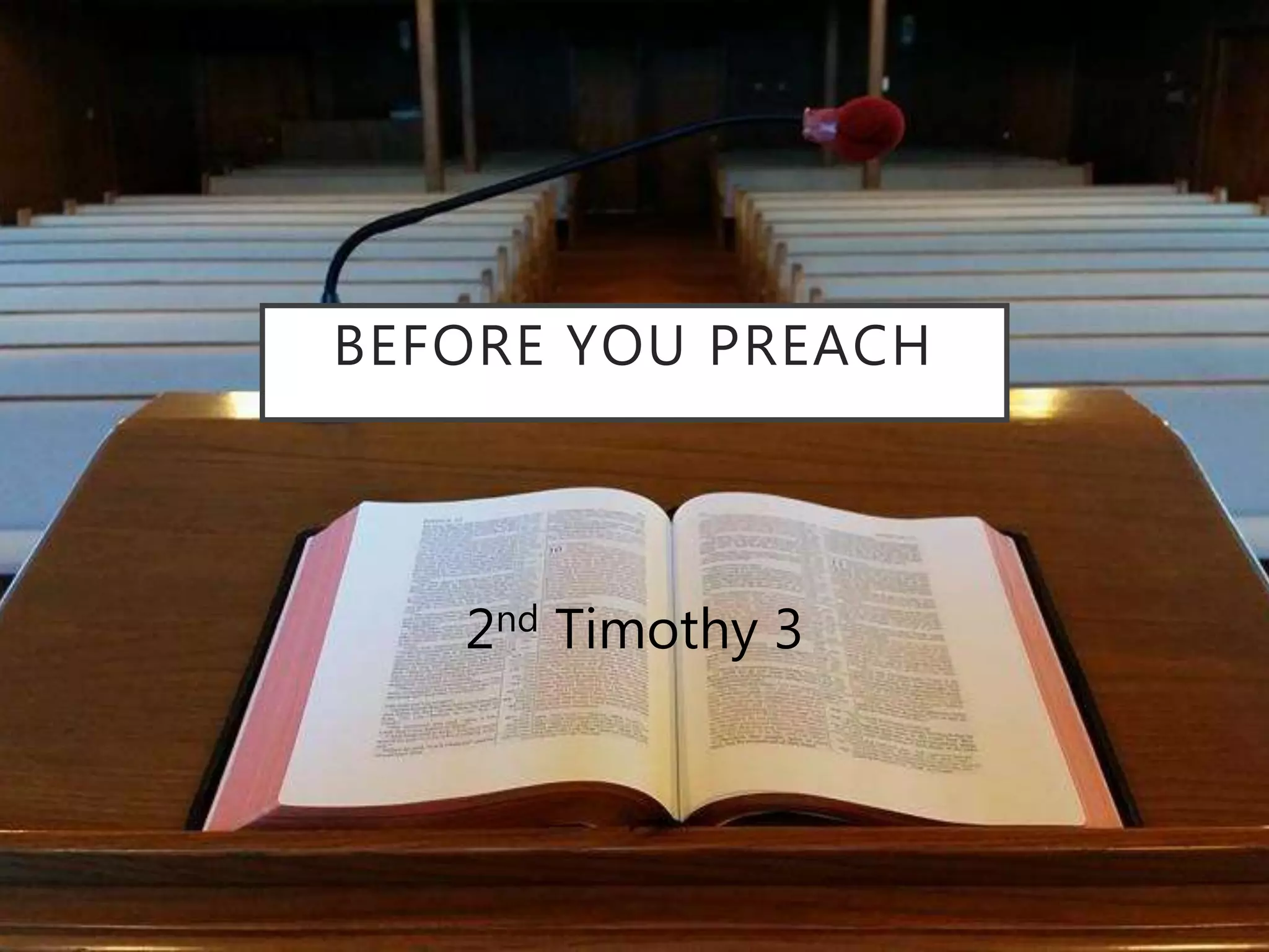 Before you preach. part 1 | PPTX