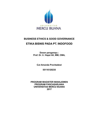 Begg, cut amanda pravitadewi, prof.dr.ir.hapzi ali,mm,cma, etika bisnis ...