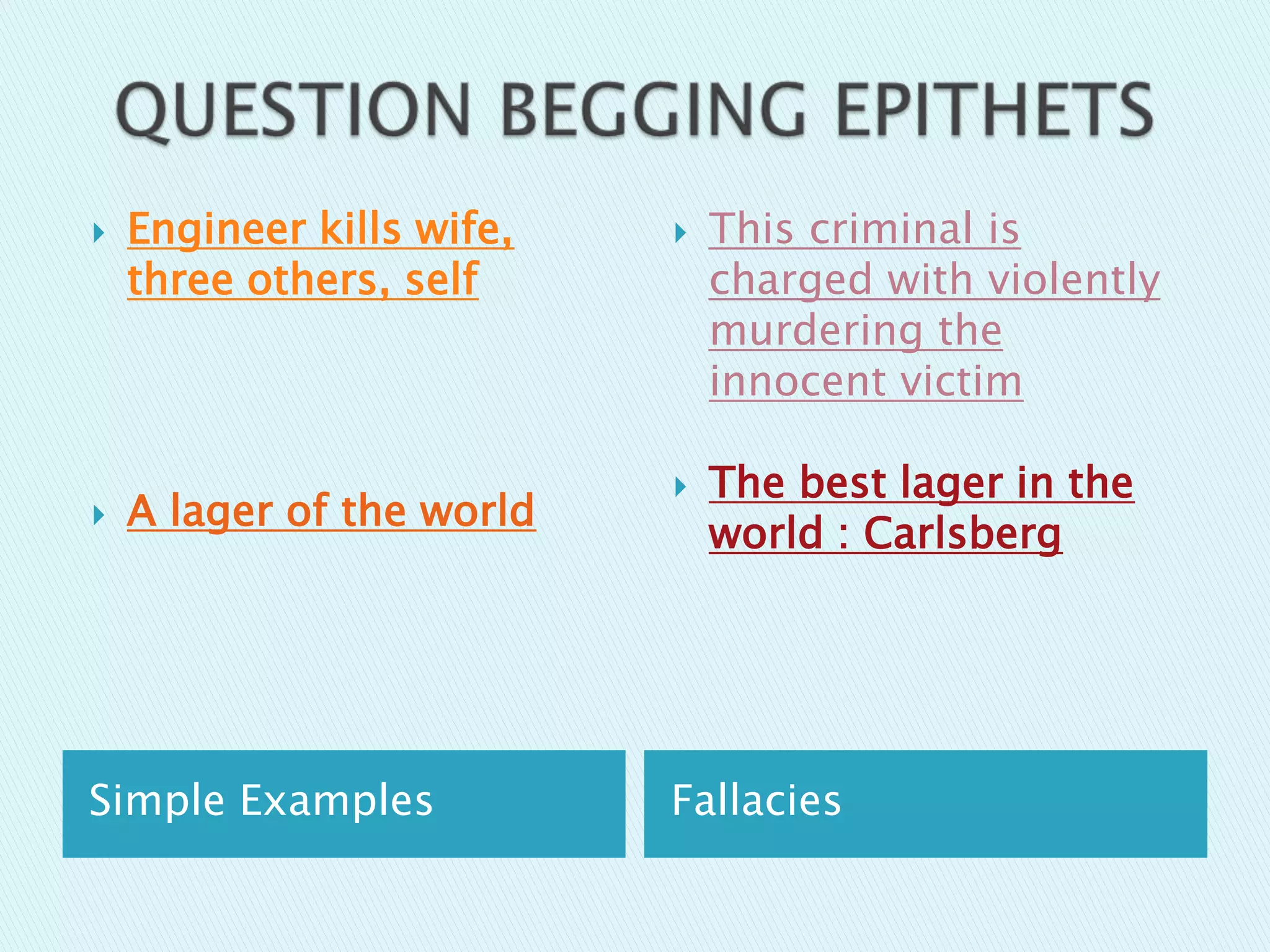 Begging the question | PPTX