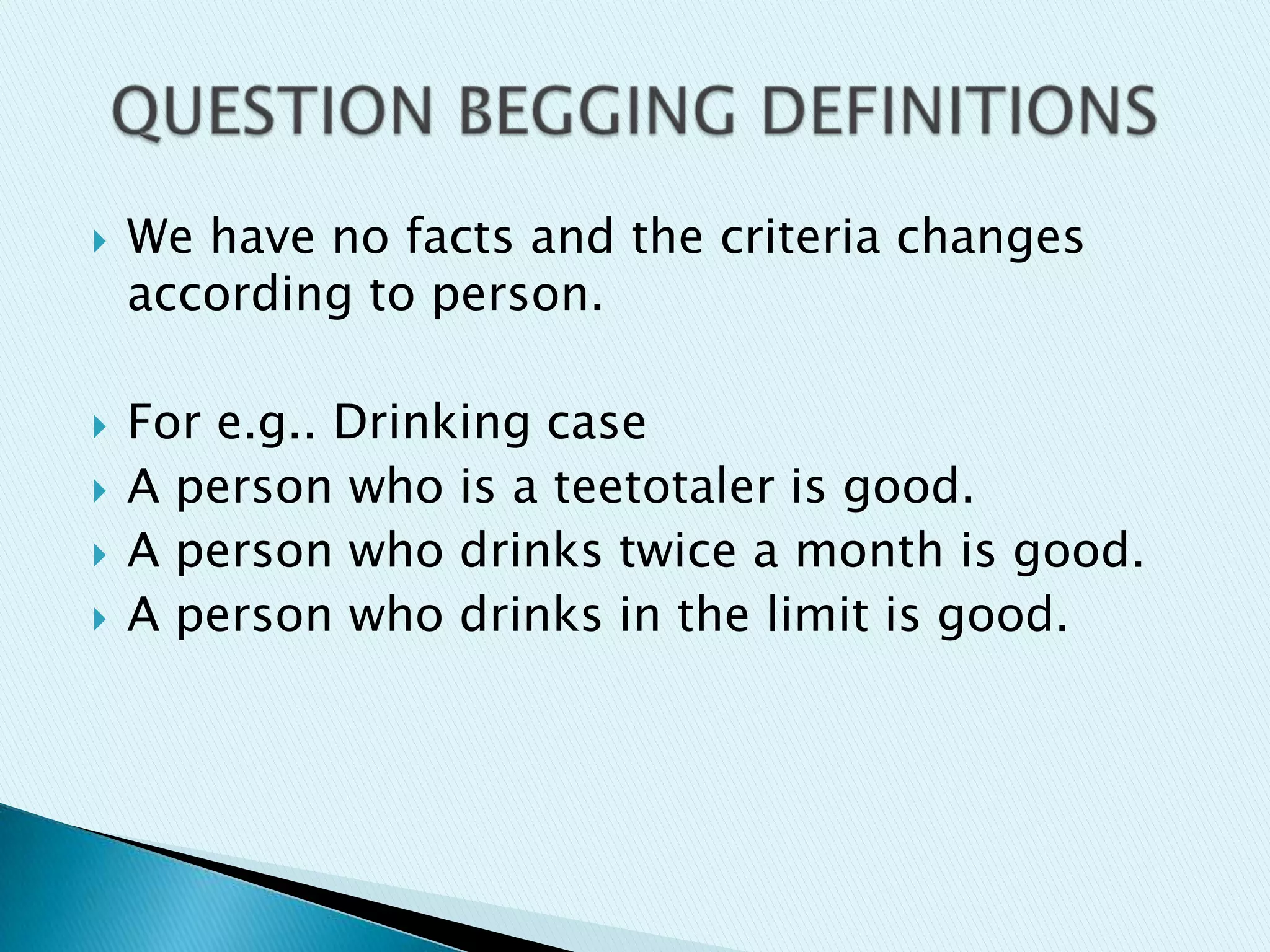 Begging the question | PPTX