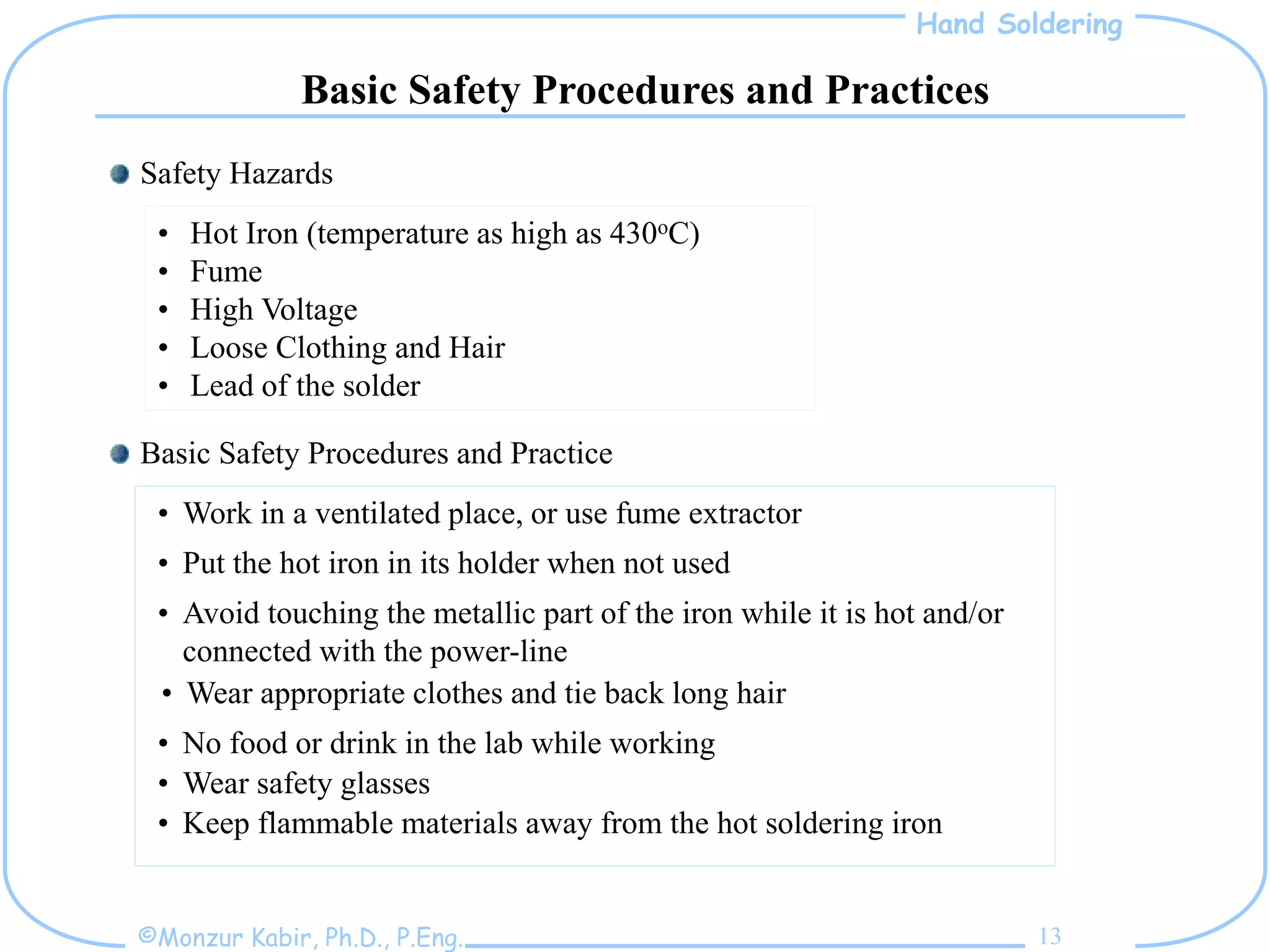 Begining of Hand Soldering.ppt