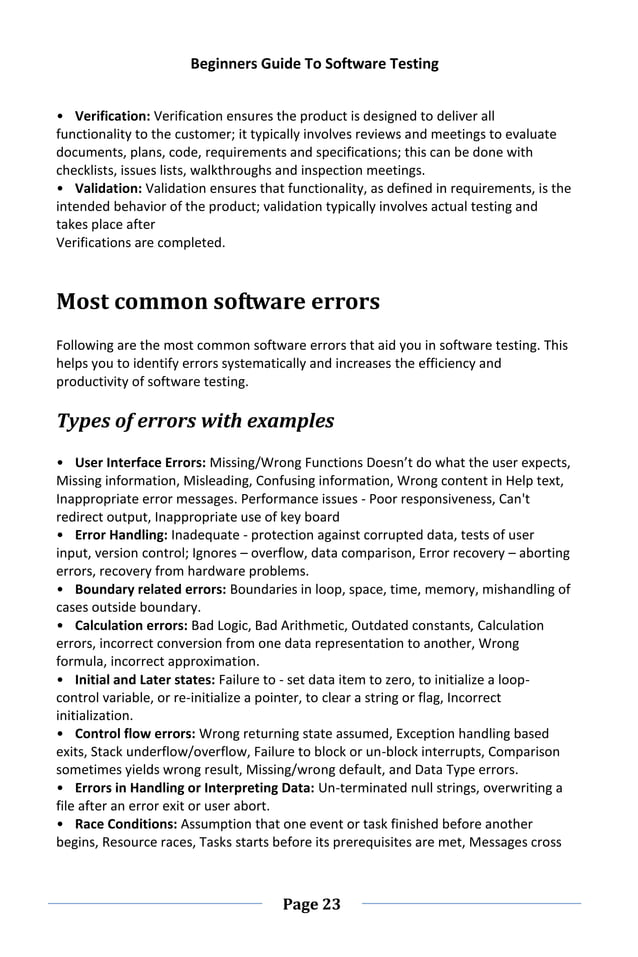 Beginner guide-to-software-testing | PDF