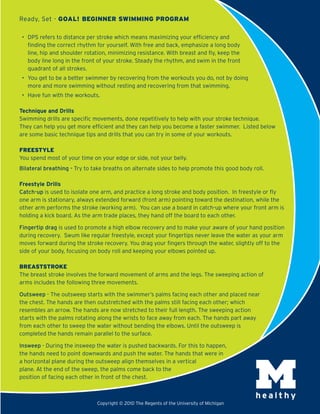 Beginner Swimming Training | PDF