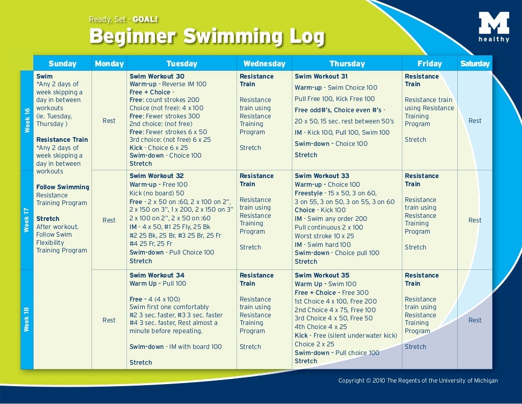 Beginner Swimming Training