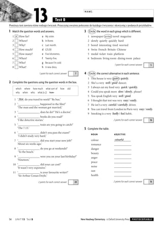 Beginner and elementary level test (sample) with embeded audio. | PDF ...