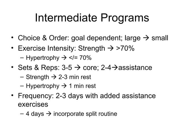 Beginner And Intermediate Programs | PPT