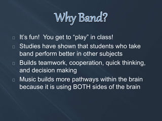 Beginner Band Parent Meeting slide show | PPTX