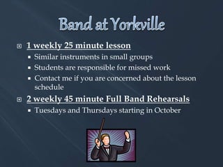 Beginner Band Parent Meeting - slide show | PPT