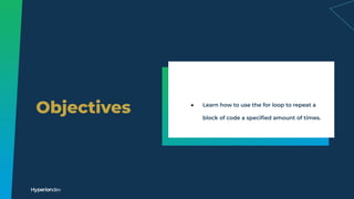 Beginner Control Structures - For Loop.pdf
