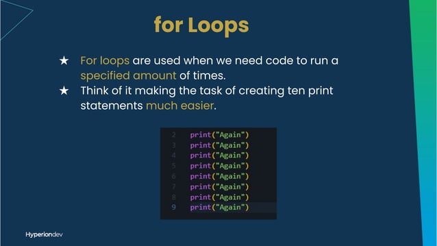 Beginner Control Structures - For Loop.pdf