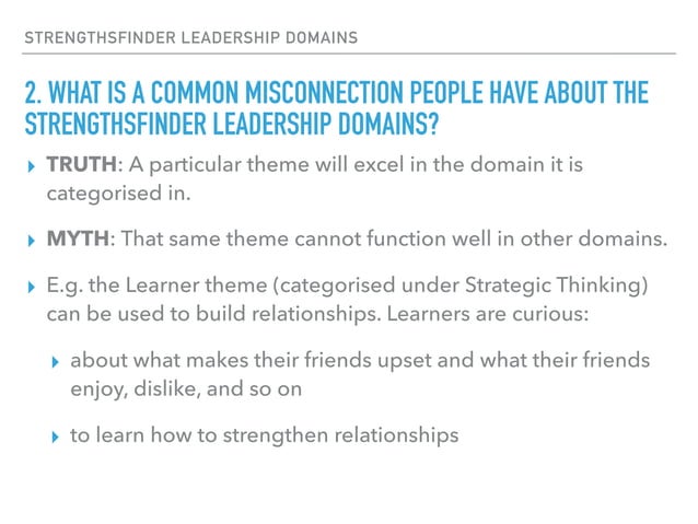 Beginner's Guide to the StrengthsFinder Leadership Domains | PDF