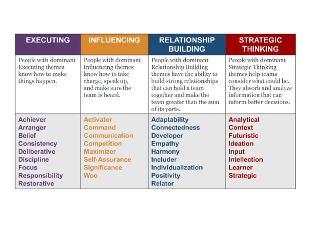 Beginner's Guide to the StrengthsFinder Leadership Domains