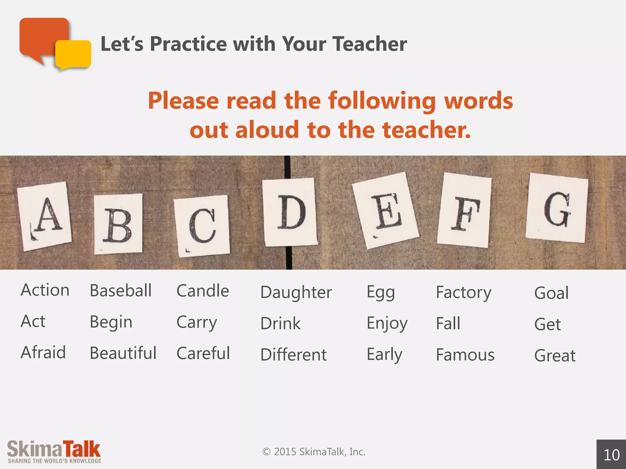 Beginner pronunciation alphabet - Lesson 1 | PPT