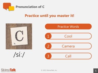 Beginner pronunciation alphabet - Lesson 1 | PPT