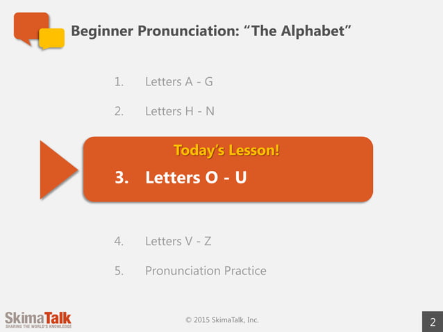 Beginner pronunciation alphabet - Lesson 3 | PPTX