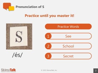 Beginner pronunciation alphabet - Lesson 3 | PPTX