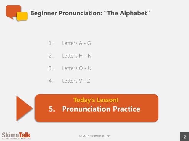 Beginner pronunciation alphabet - Lesson 5 | PPT