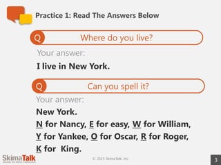 Beginner pronunciation alphabet - Lesson 5 | PDF
