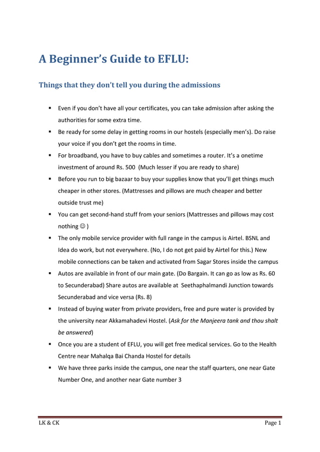 A Beginners Guide to #EFLU | PDF