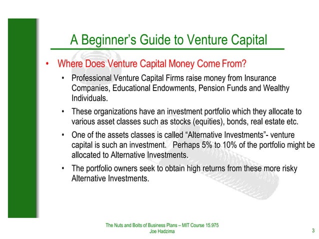 Beginners Guide To Venture Capital | PPT
