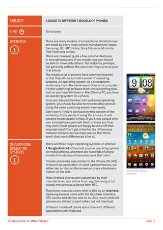 Beginners intro-smartphones | PDF