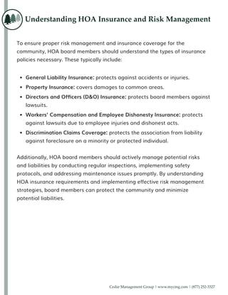 Beginner's Guide to HOA Board Membership | PDF