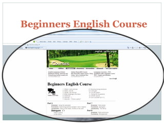 Beginners english course | PPT