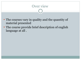 Beginners english course | PPT