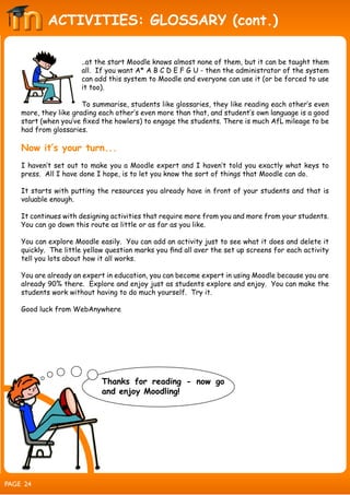 Beginners Guide for Moodle | PDF