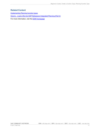 Beginner's guide create a custom 'copy' planning function type | PDF