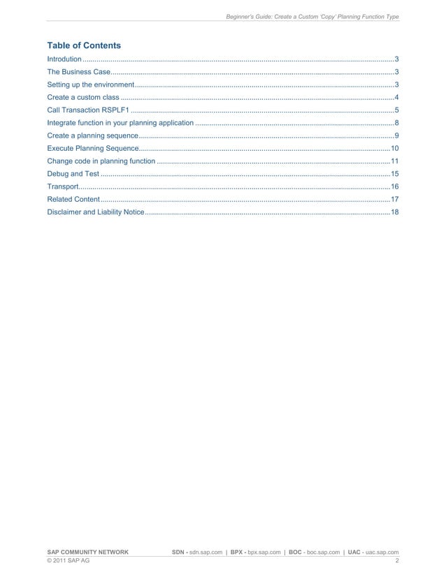 Beginner's guide create a custom 'copy' planning function type | PDF