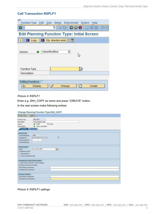 Beginner's guide create a custom 'copy' planning function type | PDF