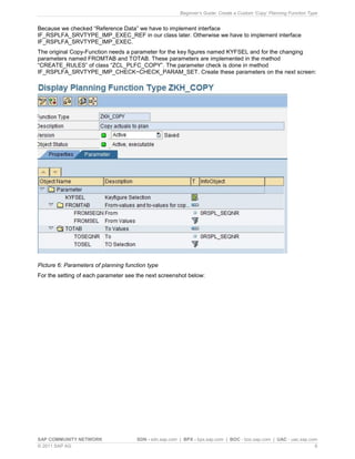 Beginner's guide create a custom 'copy' planning function type | PDF