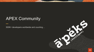 Beginner's Guide to APEX | PPT