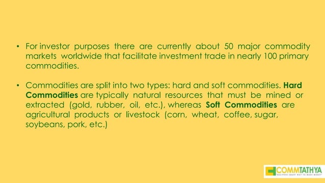 Beginners guide to commodity investment | PPT