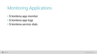 Beginners Guide to Kontena | PPT