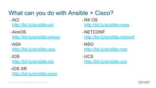Beginner's guide to net devops with cisco devnet and ansible | PDF