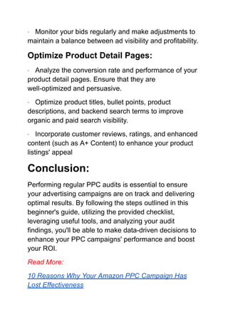Beginner's Guide to PPC Audit_ Maximizing Your Advertising Campaigns.pdf | Web Development ...