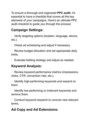 Beginner's Guide to PPC Audit_ Maximizing Your Advertising Campaigns ...