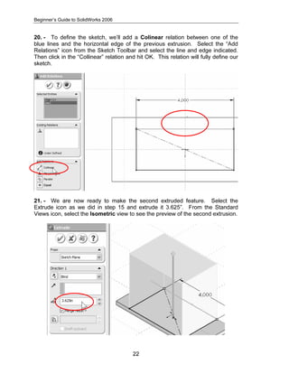 Beginners guide to solid works 2006 | PDF