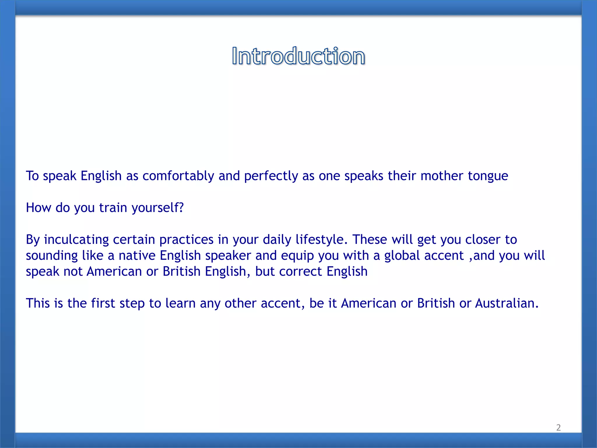 Beginners guide to speaking in correct english | PPTX