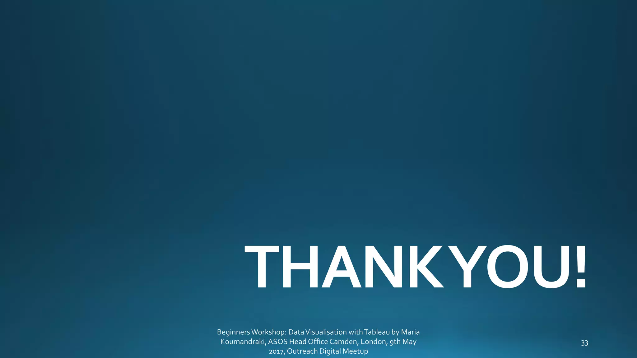 Data Visualisation & Analytics with Tableau (Beginner) - by Maria Koumandraki | PDF