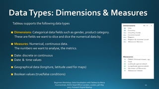 Data Visualisation & Analytics with Tableau (Beginner) - by Maria Koumandraki | PDF