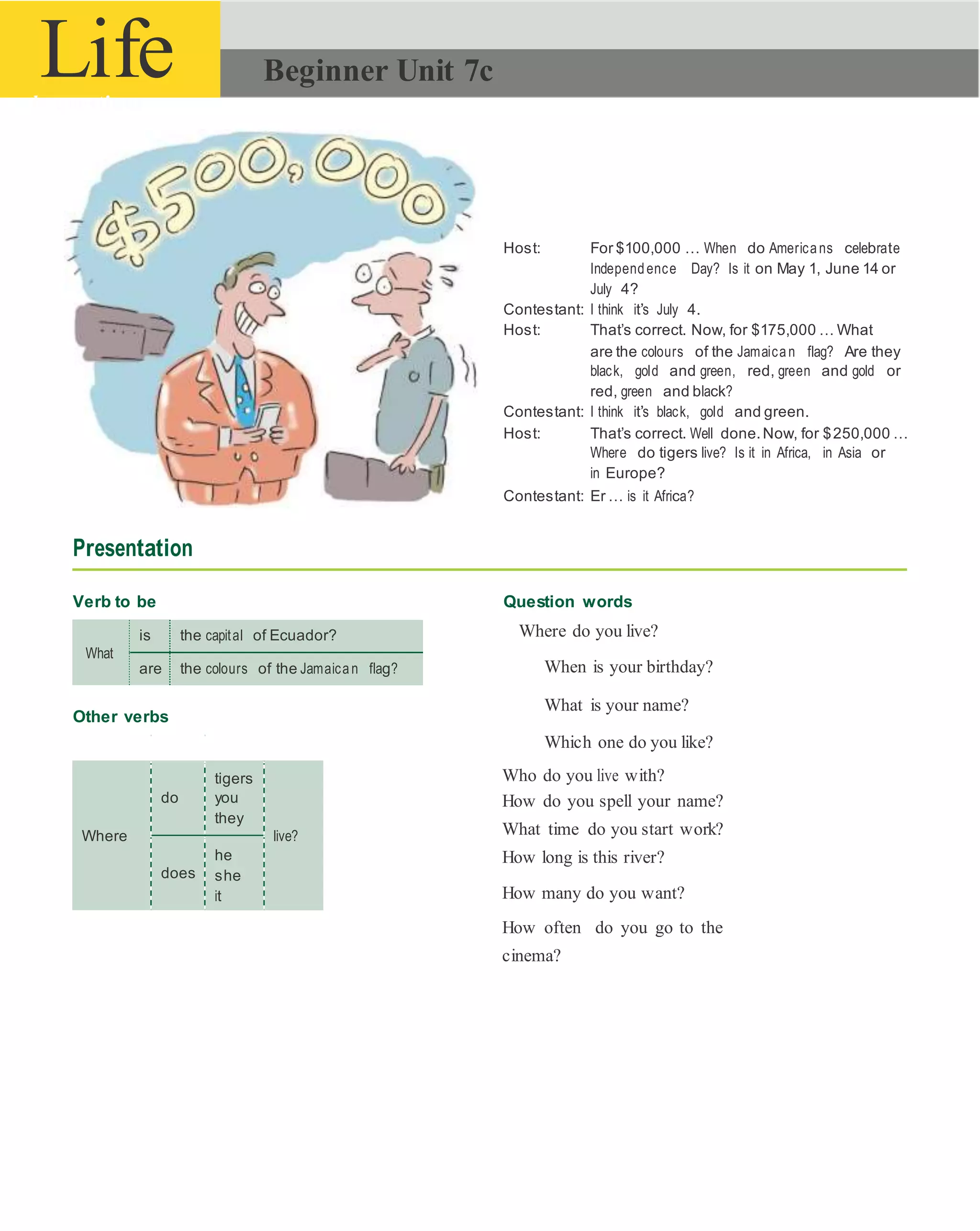 Beginner unit 7c | DOCX | National & Civic Holidays | Holidays