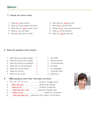 Beginner Unit 7c | Pdf