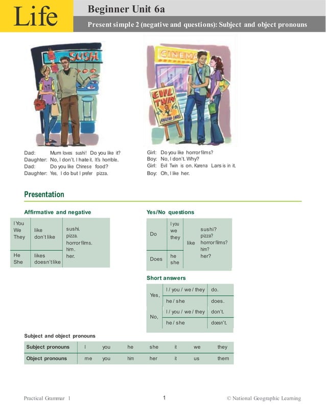 Beginner units 6a and 6b (1) | DOCX