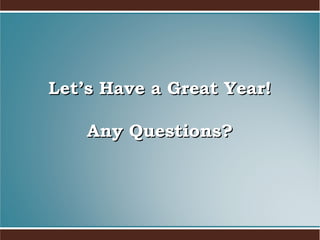 Beginning of the year presentation | PPT